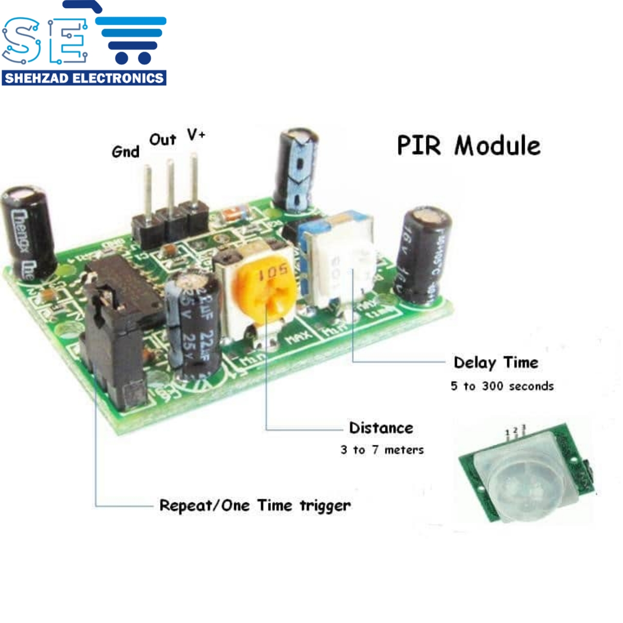 HC-SR501 HC SR501 PIR Human Motion Infrared Detector Sensor Module ...