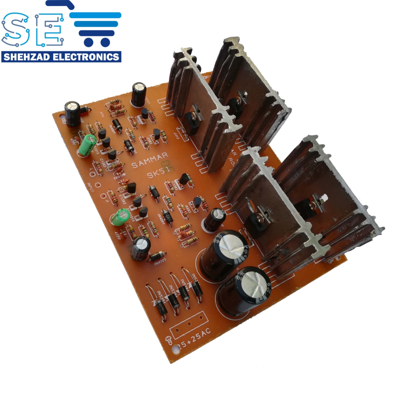 Audio Transistor Stereo Amplifier Circuit kit 45+45 Watts Class AB ...