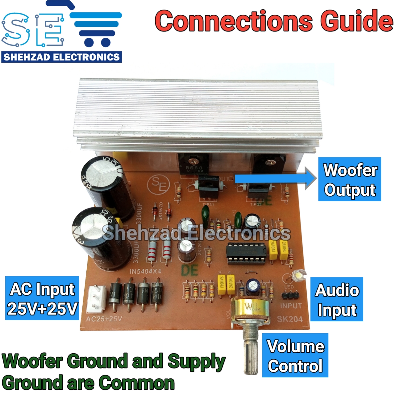 70W Mono Woofer Amplifier Board 🔥 | Low Pass Bass Output | Class AB ...